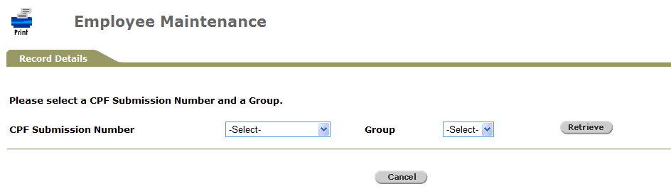 Browsing/Printing Employee Information